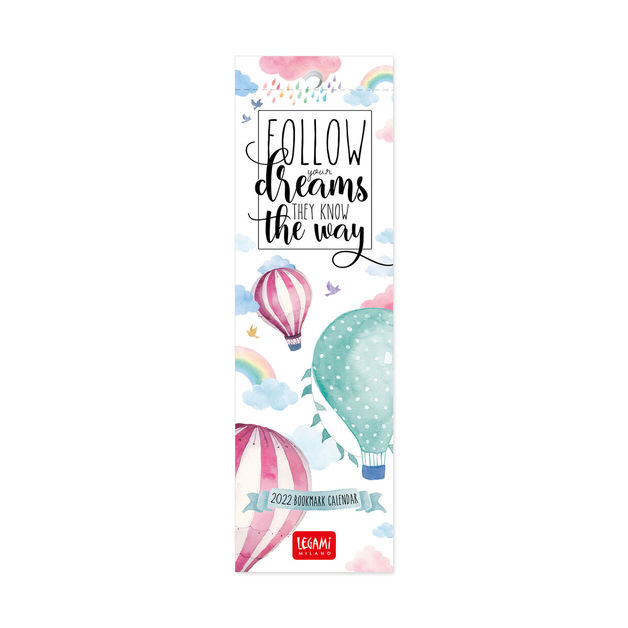 Buy Legami: Follow Your Dreams 2022 Bookmark Calendar (5.5 x 18 cm) at ...
