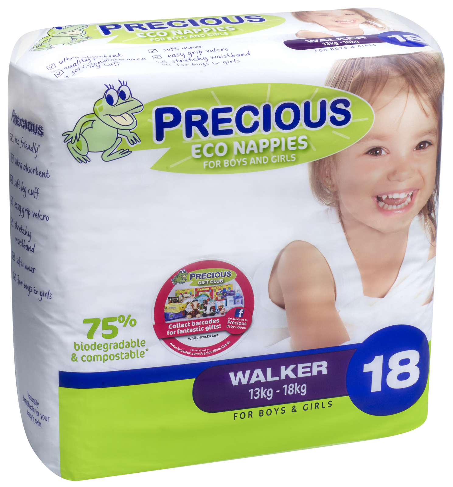 Buy Precious: Eco Nappies - Walker (18 Pack) at Mighty Ape NZ