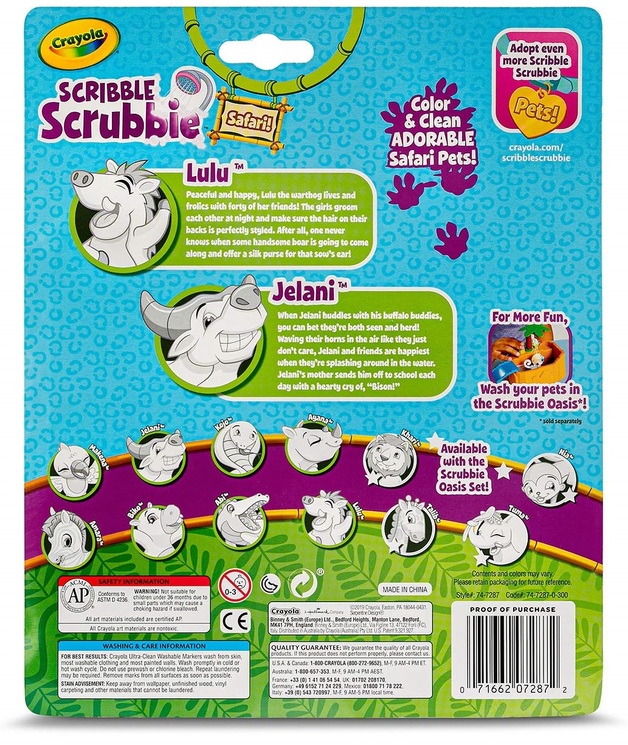 Buy Crayola: Scribble Scrubbies - Safari Pet Pack at Mighty Ape NZ