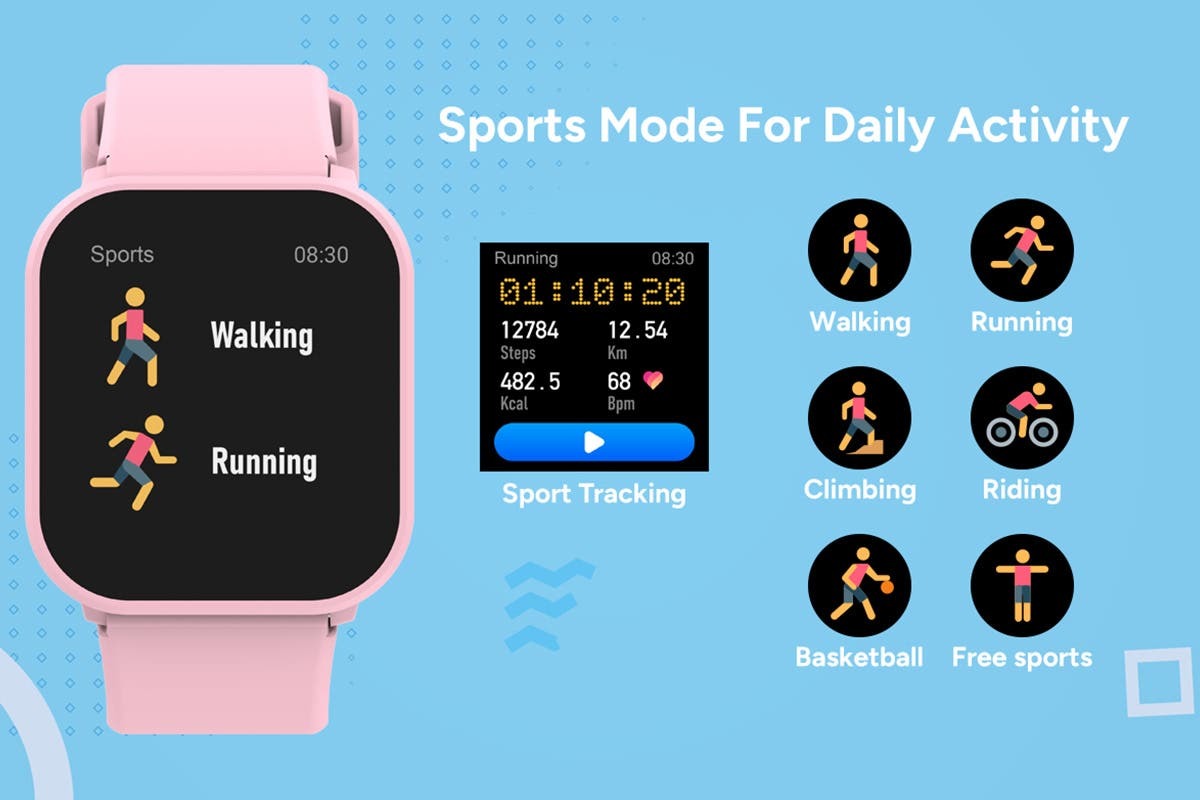 Kogan Play 2 Kids Smart Watch (Pink) | at Mighty Ape NZ