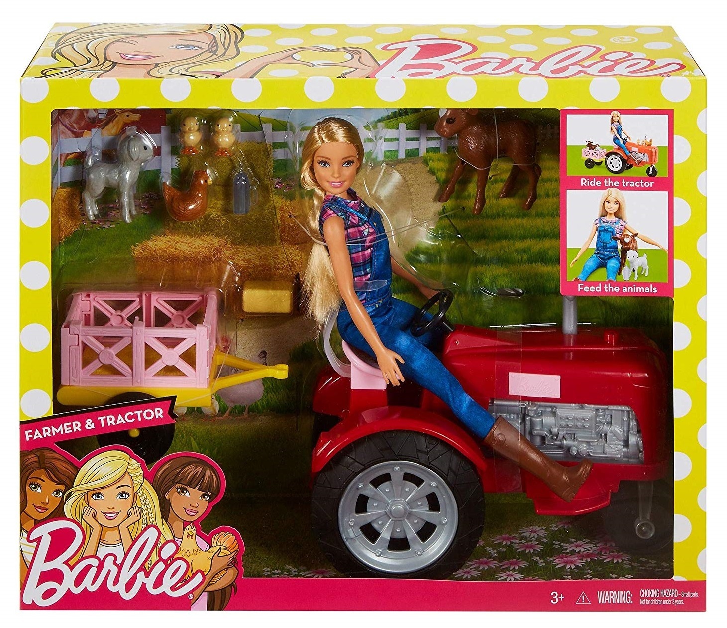 Buy Farmer Barbie & Tractor - Doll Playset at Mighty Ape NZ