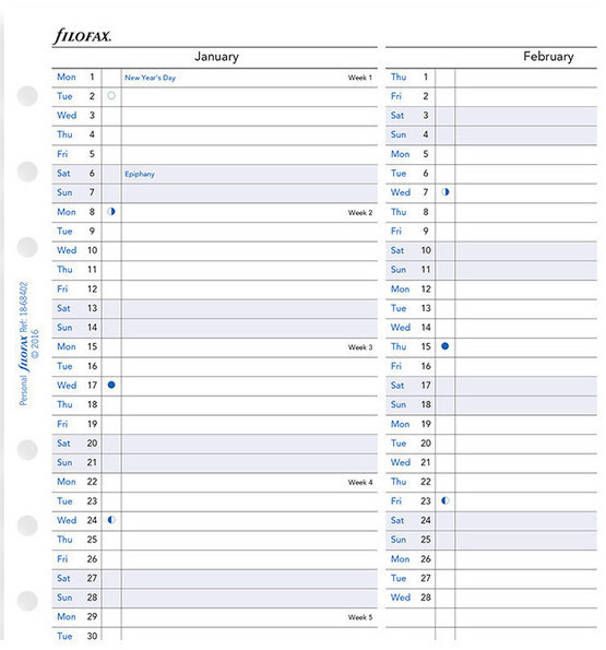 Buy Filofax: Personal 2023 Refill - Year Planner (Vertical) at Mighty ...