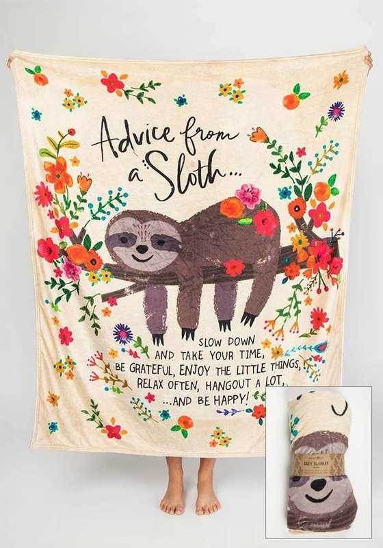Natural Life: Cozy Blanket - Advice From A Sloth | at Mighty Ape NZ
