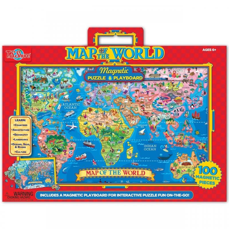 Buy Map Of The World Magnetic Play Board Puzzle at Mighty Ape NZ