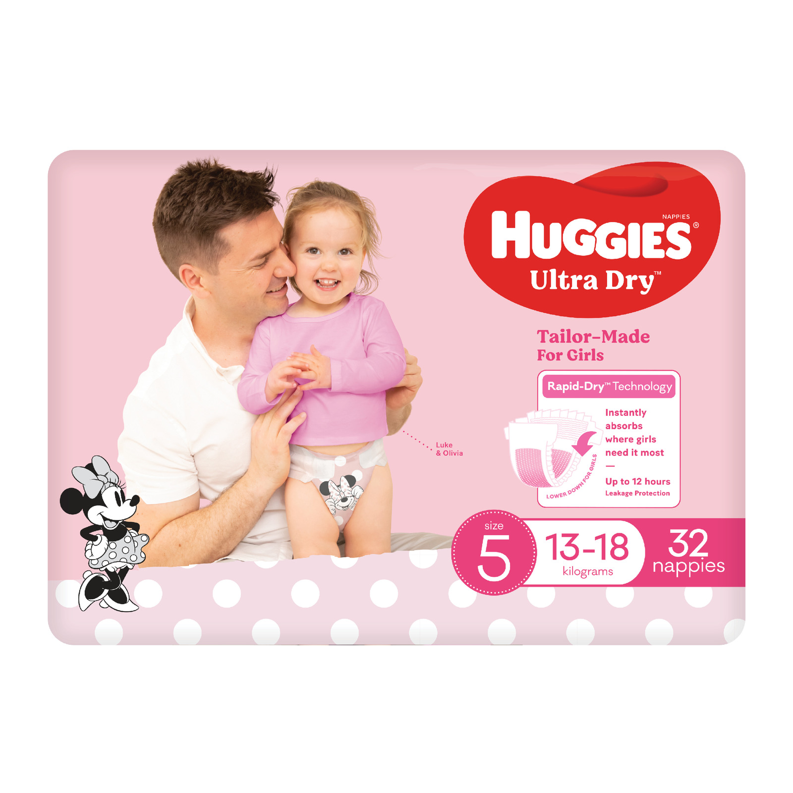 Buy Huggies Ultra Dry Walker Girl Nappies - Size 5 at Mighty Ape NZ