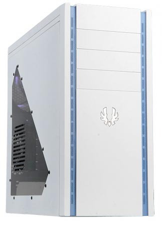 BitFenix Shinobi Mid-Tower Case with Window Side Panel - White/Blue ...