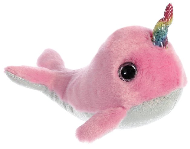 Buy Aurora: Luna Pink Narwhal - Plush Toy at Mighty Ape NZ
