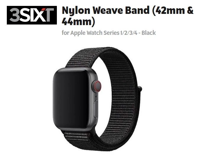 3SIXT: Apple Watch Band - Nylon Weave | at Mighty Ape NZ