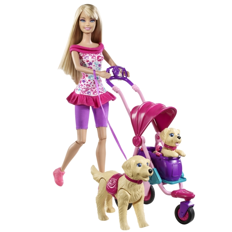 Barbie Strollin' - Doll, Stroller & Pups Set Images at Mighty Ape NZ