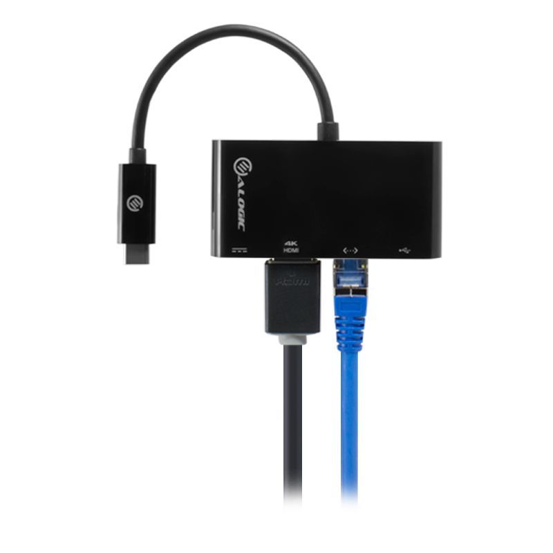 Alogic USB-C MultiPort Adapter with HDMI/USB 3.0/Gigabit Ethernet/USB-C ...
