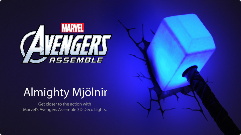 3D Deco Night Light - Thor's Hammer | at Mighty Ape NZ
