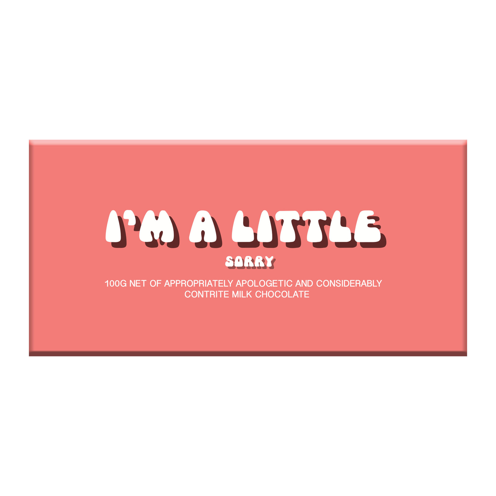 Bellaberry Im A Little Sorry Chocolate Bar | at Mighty Ape NZ