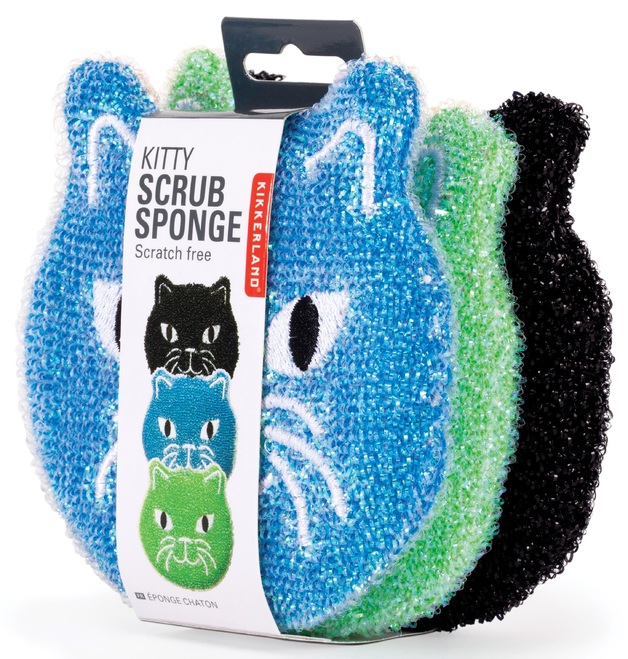 Kikkerland: Cat Sponges (Set of 3) | at Mighty Ape NZ