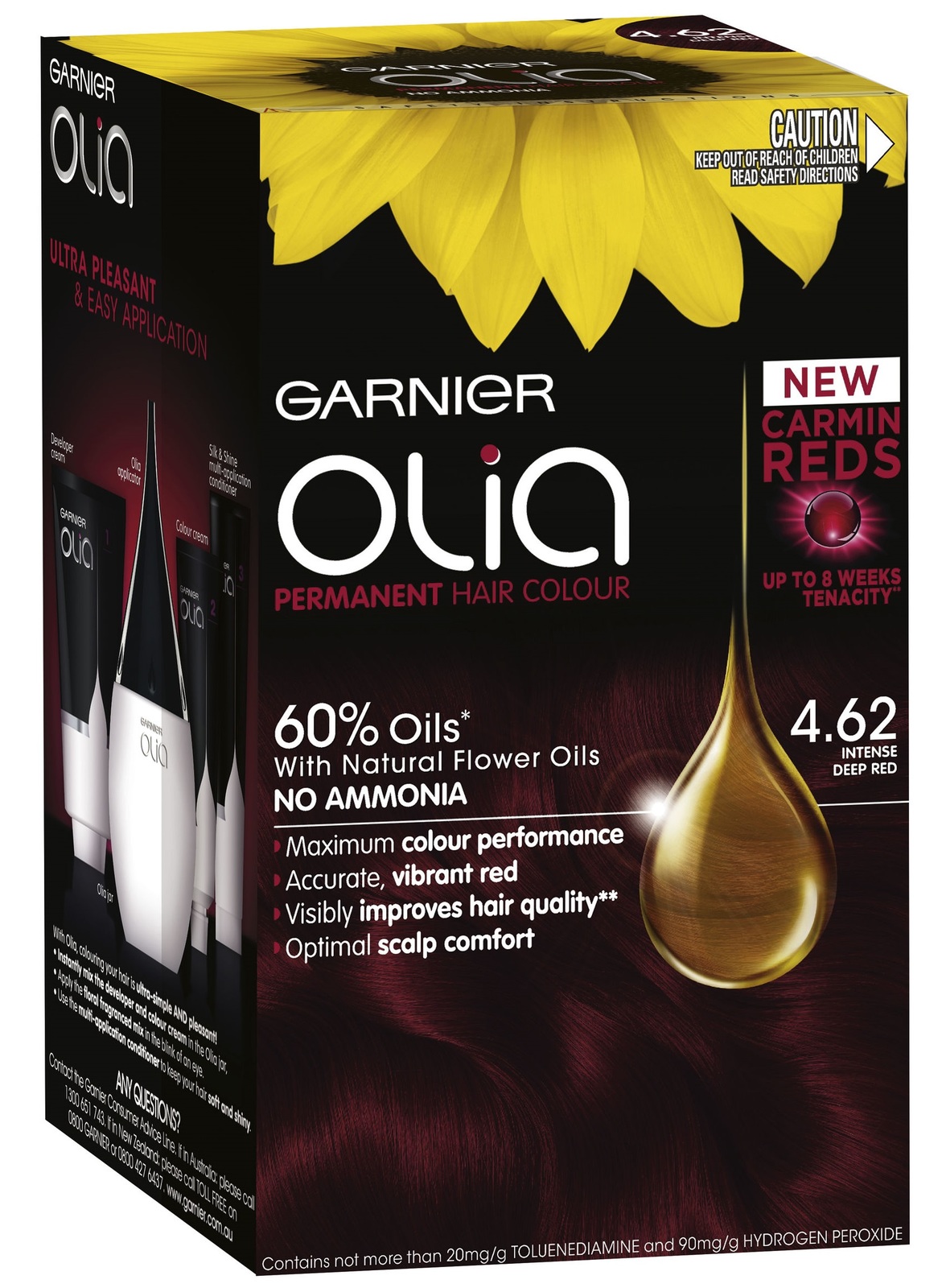 Buy Garnier Olia Hair Colour 4.62 Intense Deep Red at Mighty Ape NZ