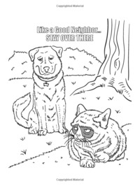 Grumpy Cat Coloring Page