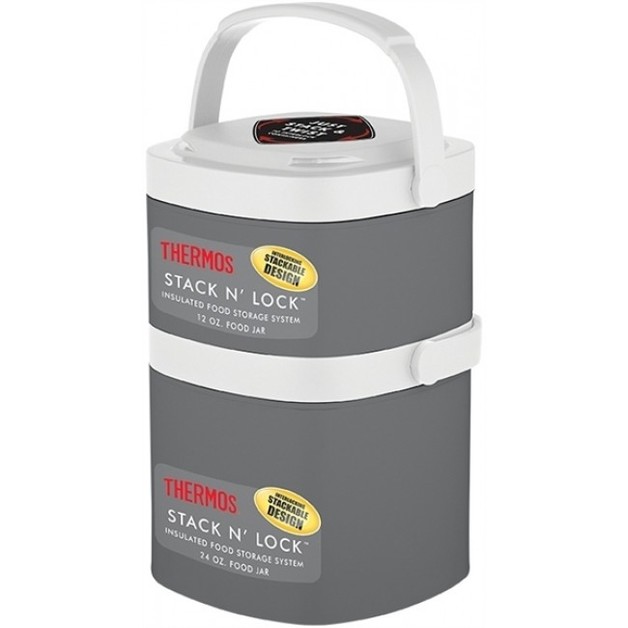 Thermos: Stack N Lock - Grey (350ml) | at Mighty Ape NZ