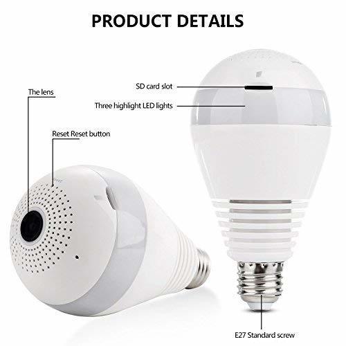 360 Degree Panoramic Light Bulb WiFi Security Camera | at Mighty Ape NZ