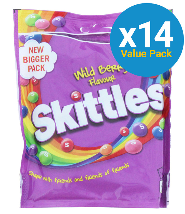 Skittles: Pouch Wildberry 196g (14 Pack) | at Mighty Ape NZ