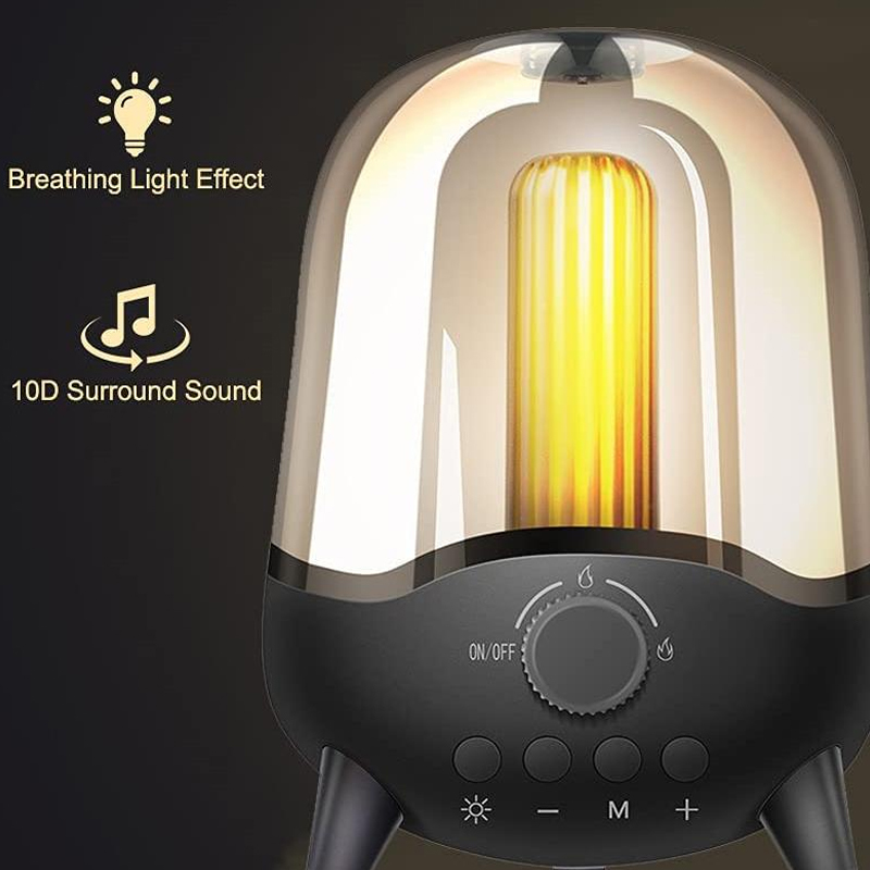 Rechargeable LED Breathing Light Bluetooth 5.0 Speaker - Black | at ...