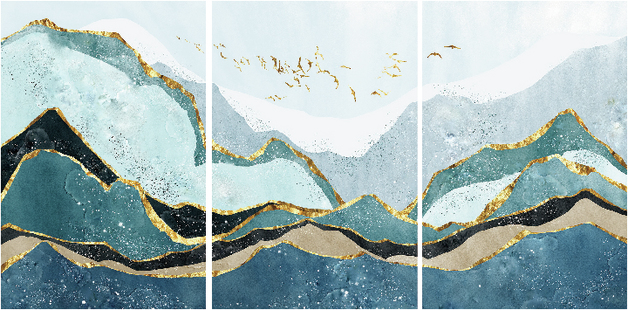 PVC Art Print Set - Abstract Landscape | at Mighty Ape NZ