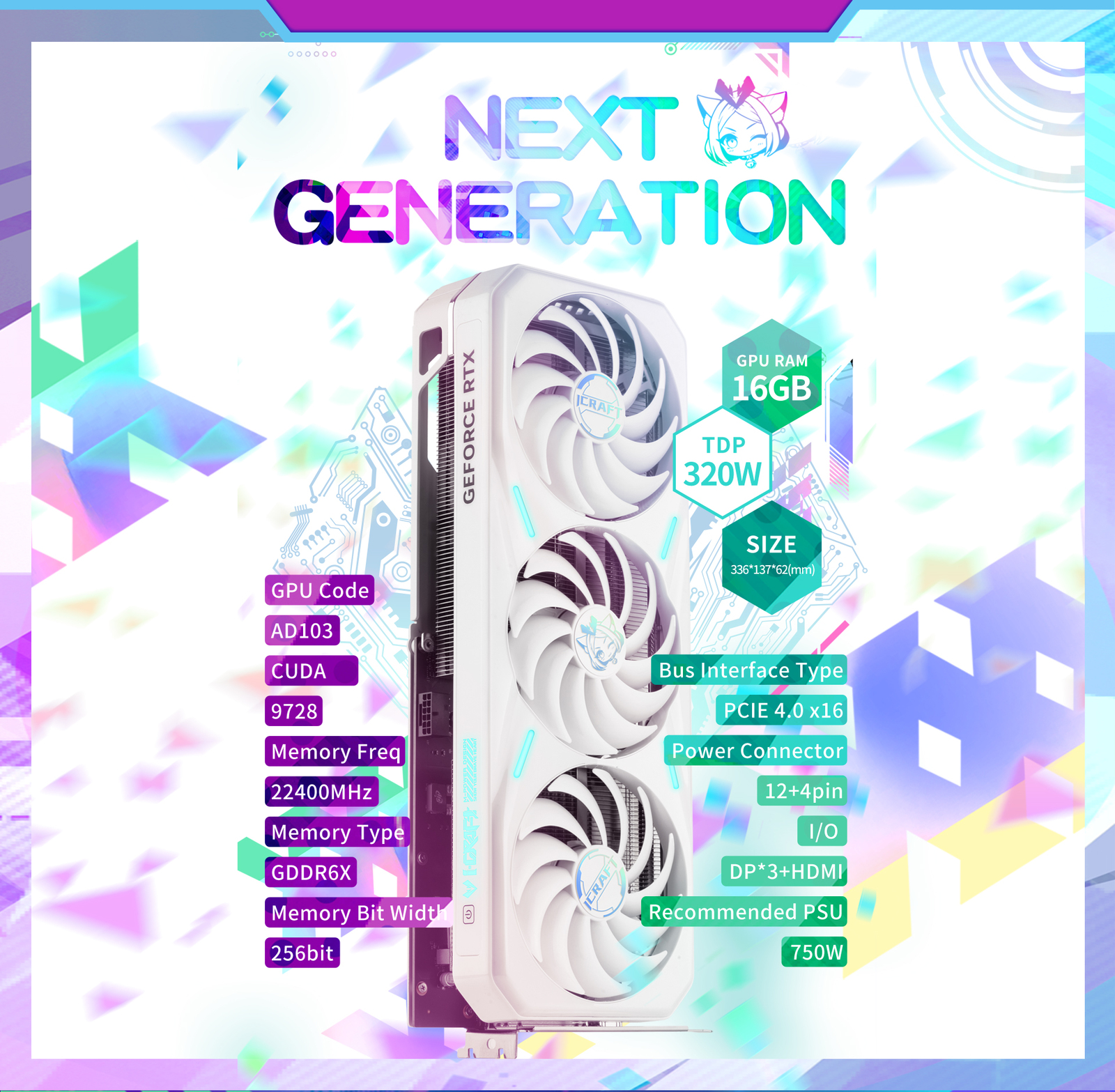 NVIDIA GeForce RTX 4080 iCraft Limited OC Maxsun GPU | at Mighty Ape ...