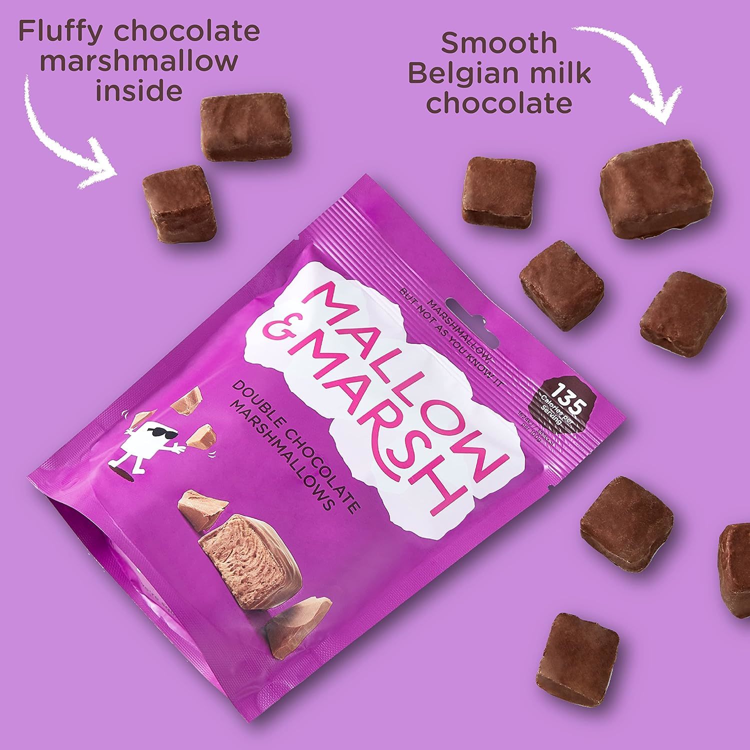 Mallow & Marsh: Double Chocolate Marshmallows - 100g (Pack of 6) | at ...
