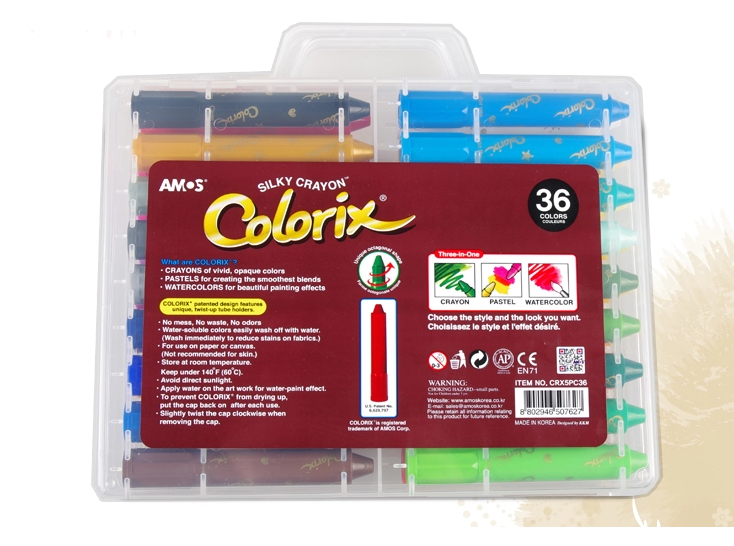 Buy AMOS Colorix 3-in-1 Silky Crayon - 36 Colours at Mighty Ape NZ