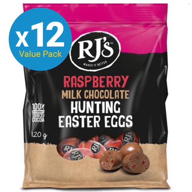 RJ's Raspberry Milk Chocolate Hunting Eggs | at Mighty Ape NZ