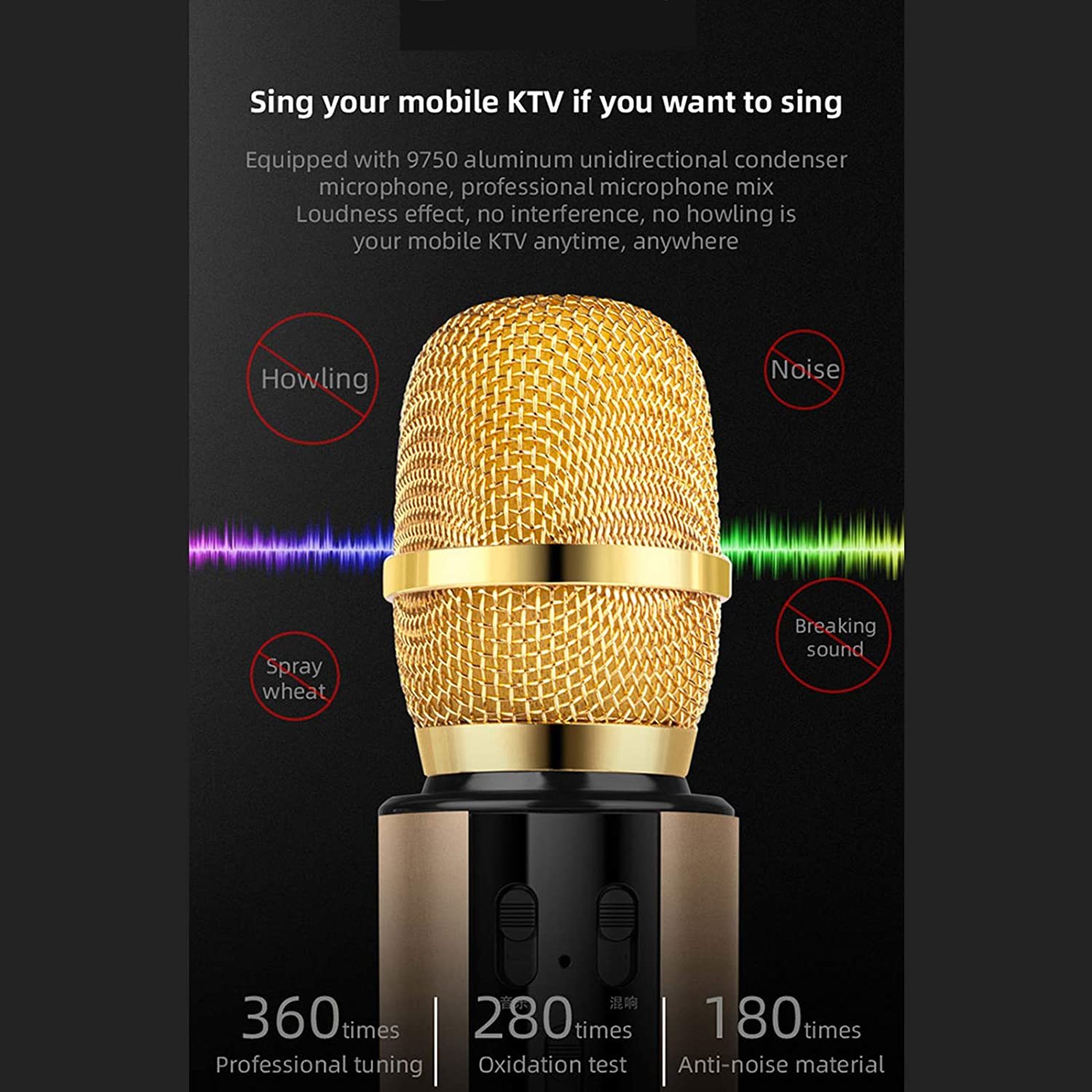 Karaoke Wireless Bluetooth Microphone for Android/iPhone/PC - Red | at ...