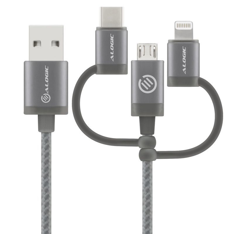 Alogic 3 In 1 Rugged Charge And Sync Cable. Micro Usb, Lighting And Usb ...