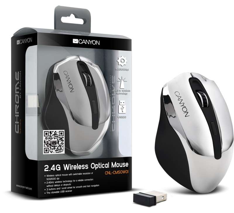 Canyon Chrome Wireless Optical Mouse Images at Mighty Ape NZ