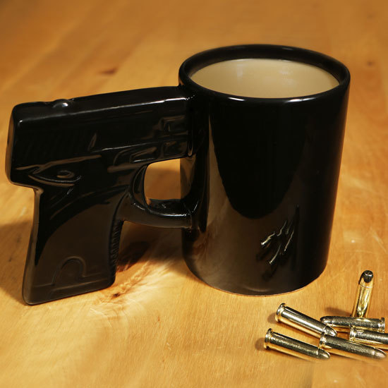 Gun Coffee Mug - (Black) | at Mighty Ape NZ