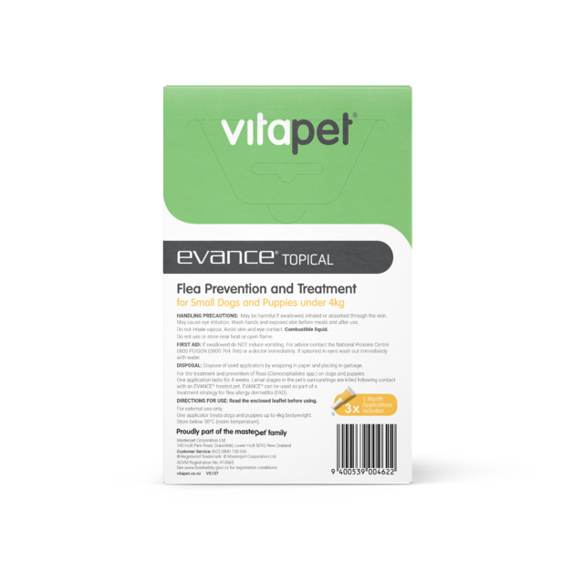 Buy Vitapet: Evance for Dogs Under 4kg (3 Pack) at Mighty Ape NZ