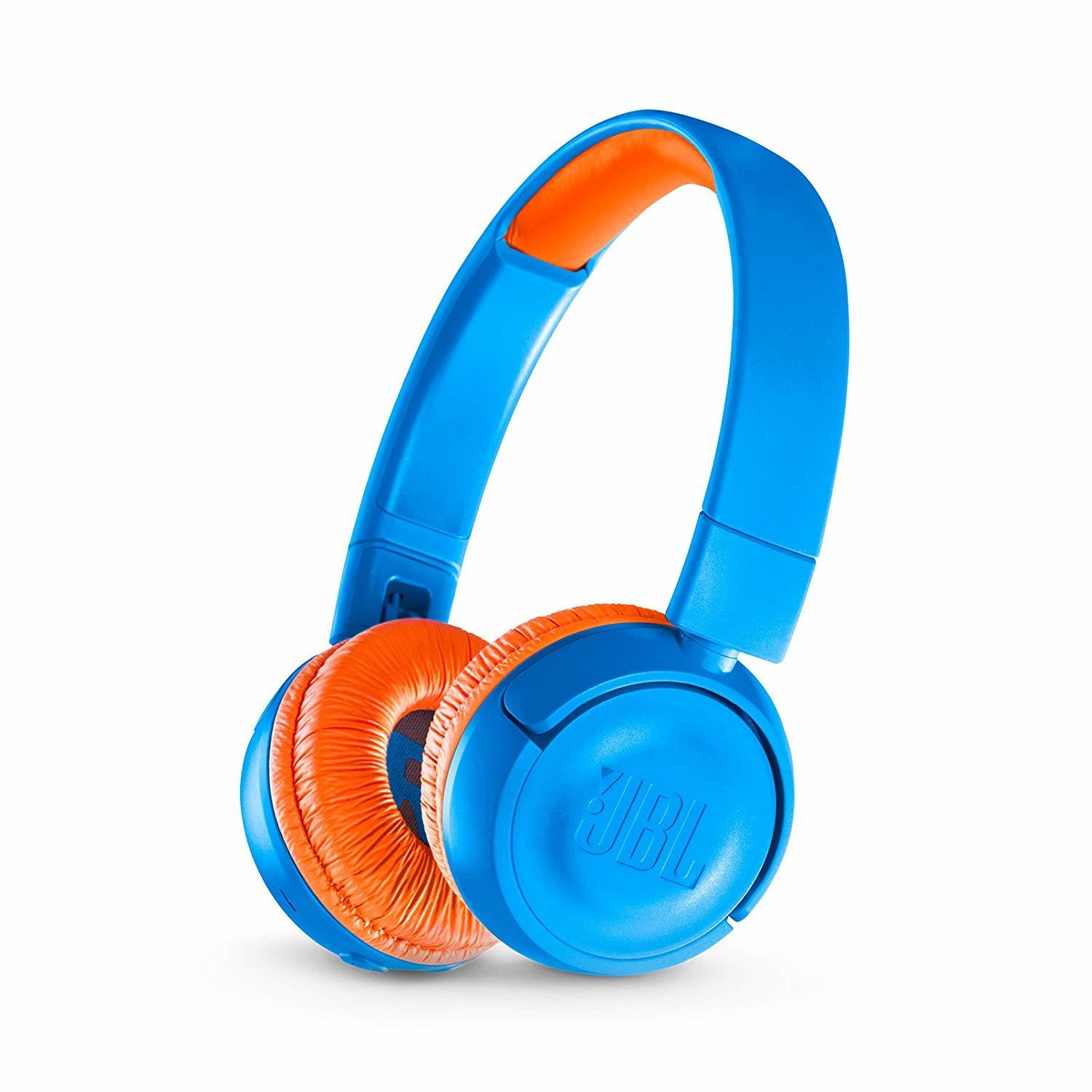 JBL JR300 Kids Bluetooth Headphones - Blue/Orange | at Mighty Ape NZ