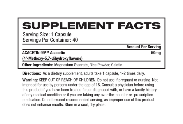 Buy SD Pharmaceuticals Acacetin 99 (40 Caps) at Mighty Ape NZ