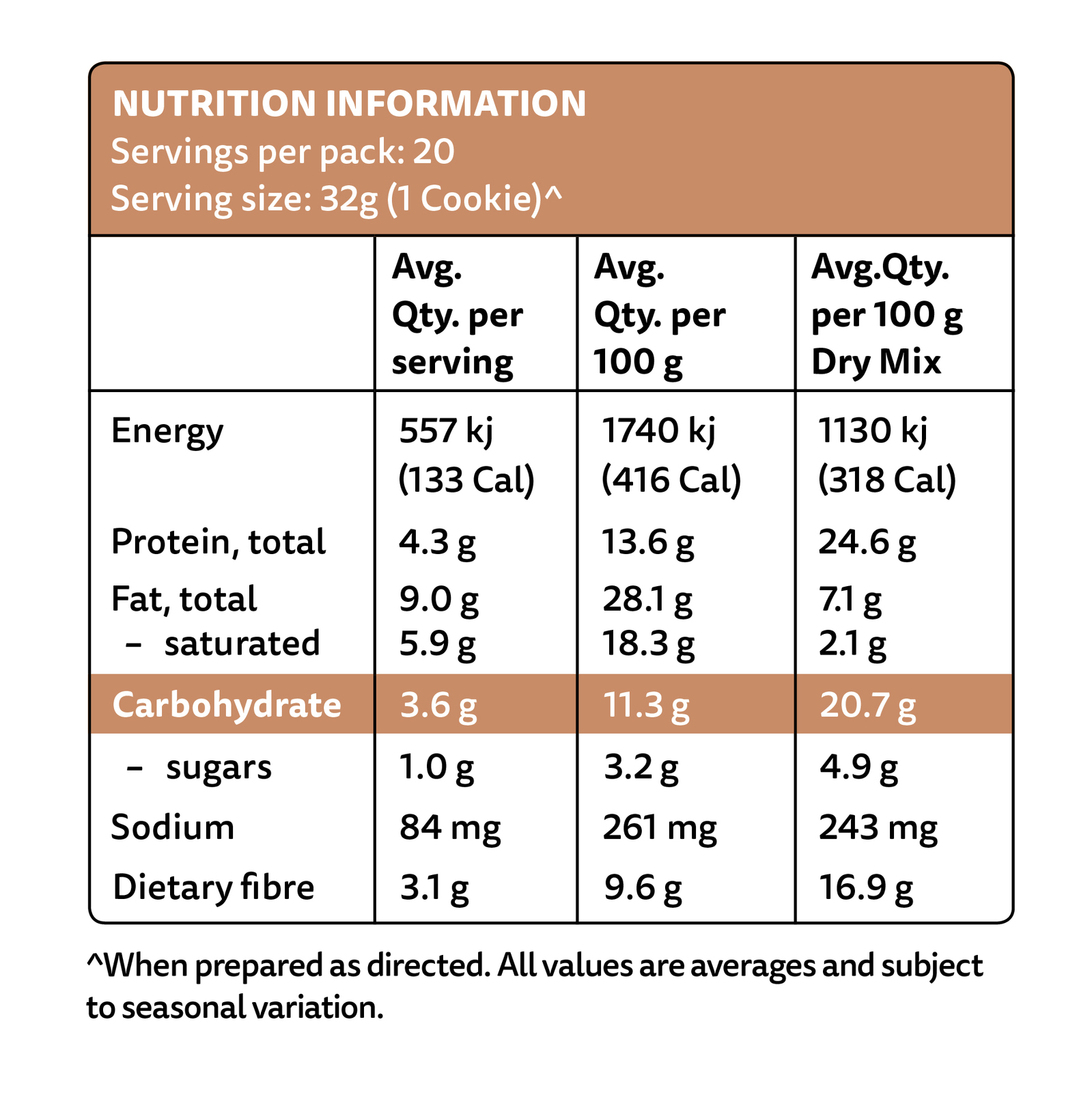 PBCo. Low Carb Cookie Mix 320g | at Mighty Ape NZ