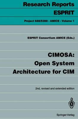 CIMOSA: Open System Architecture for CIM | In-Stock - Buy Now | at ...