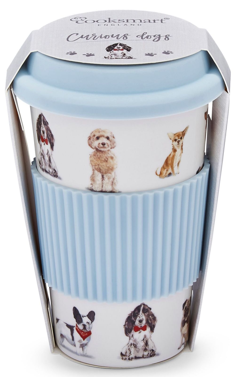 Curious Dogs - Ceramic Travel Mug | at Mighty Ape NZ