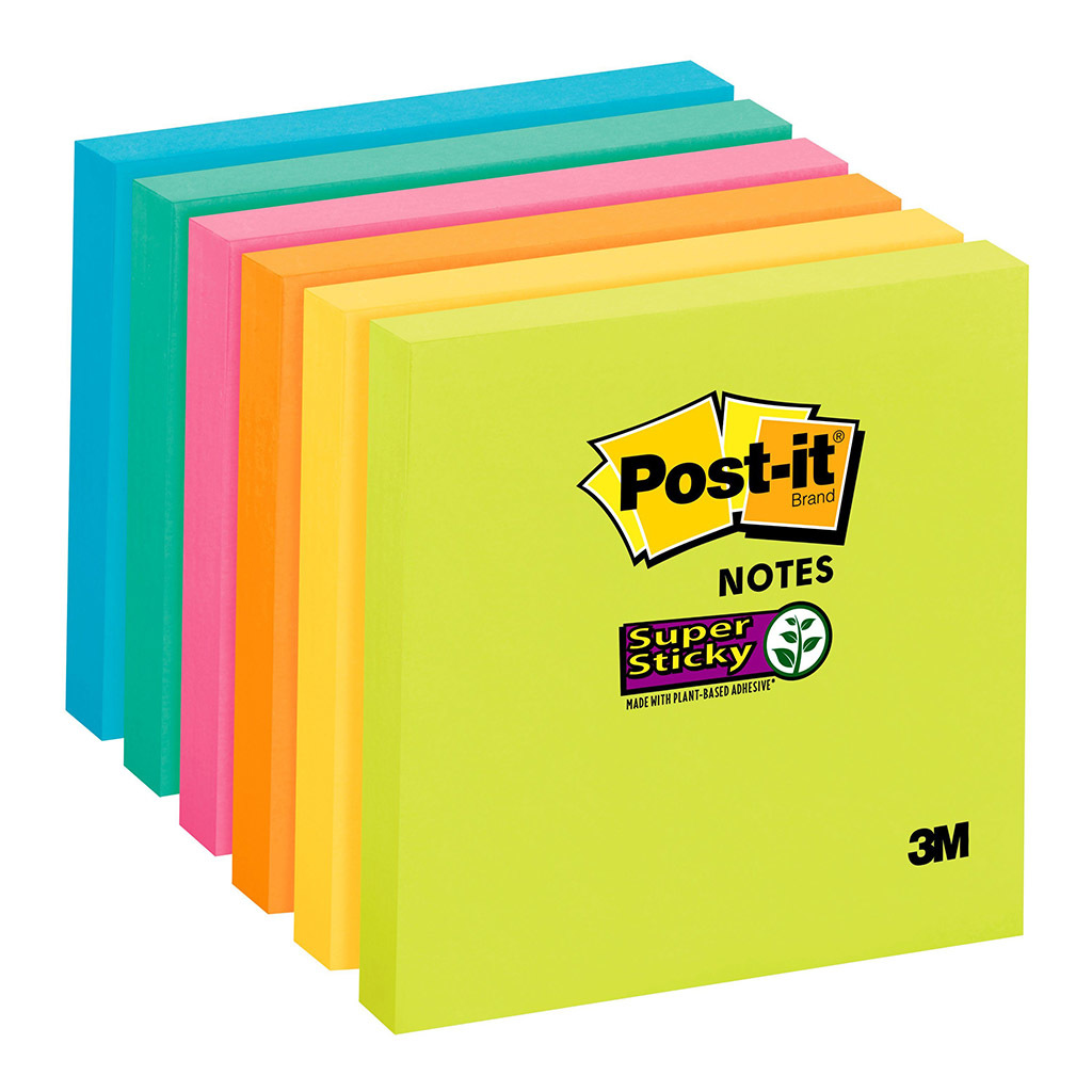 Buy Post-it: Super Sticky Notes 654-SSPK Assorted Colours at Mighty Ape NZ