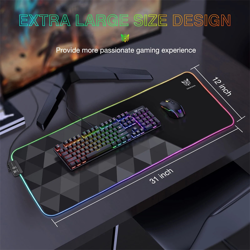 Onikuma RGB Mouse & Keyboard Gaming Pad - Black Triangle | | Buy Now ...