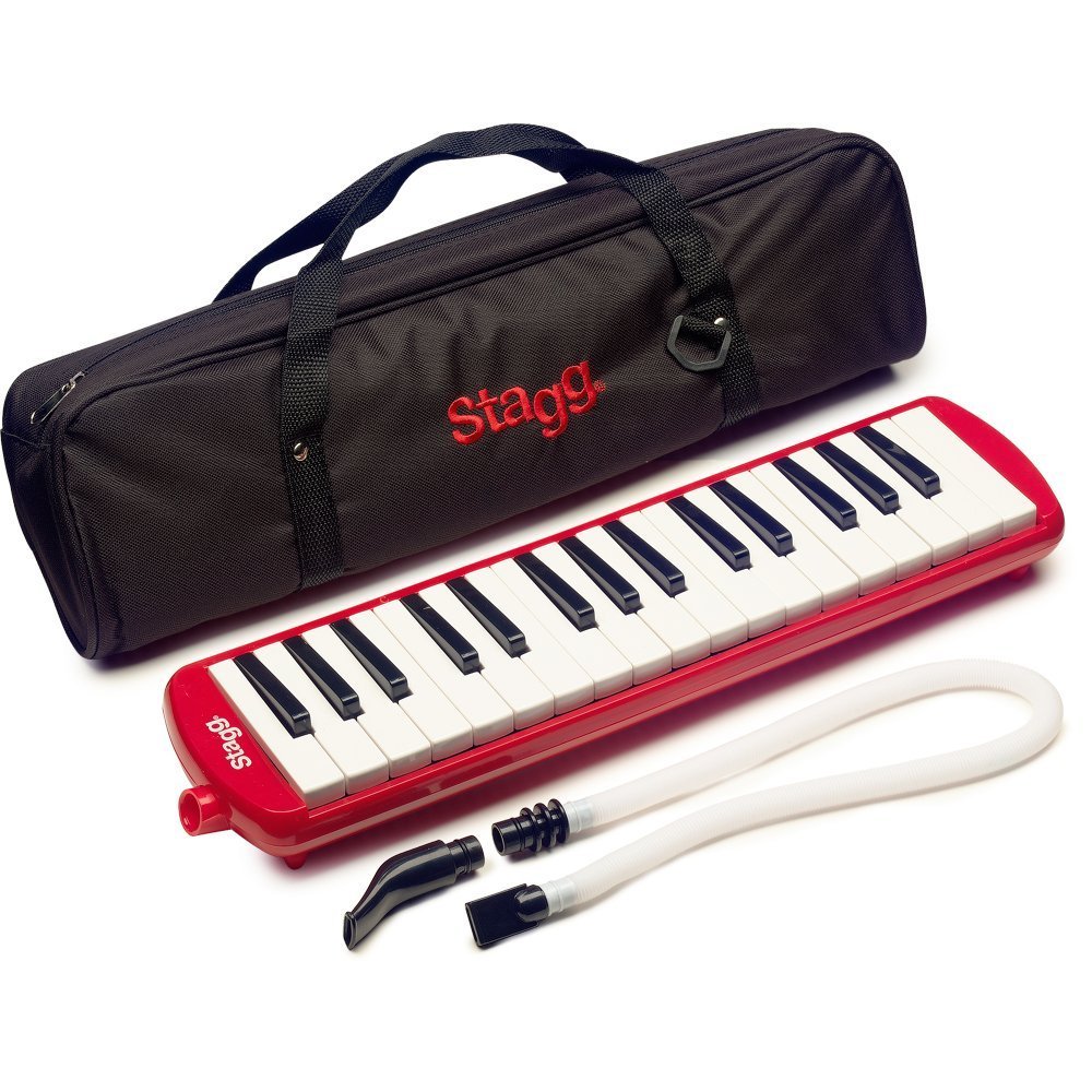 Stagg Melostar reed keyboard 32 keys w/ tube and bag Red | at Mighty Ape NZ