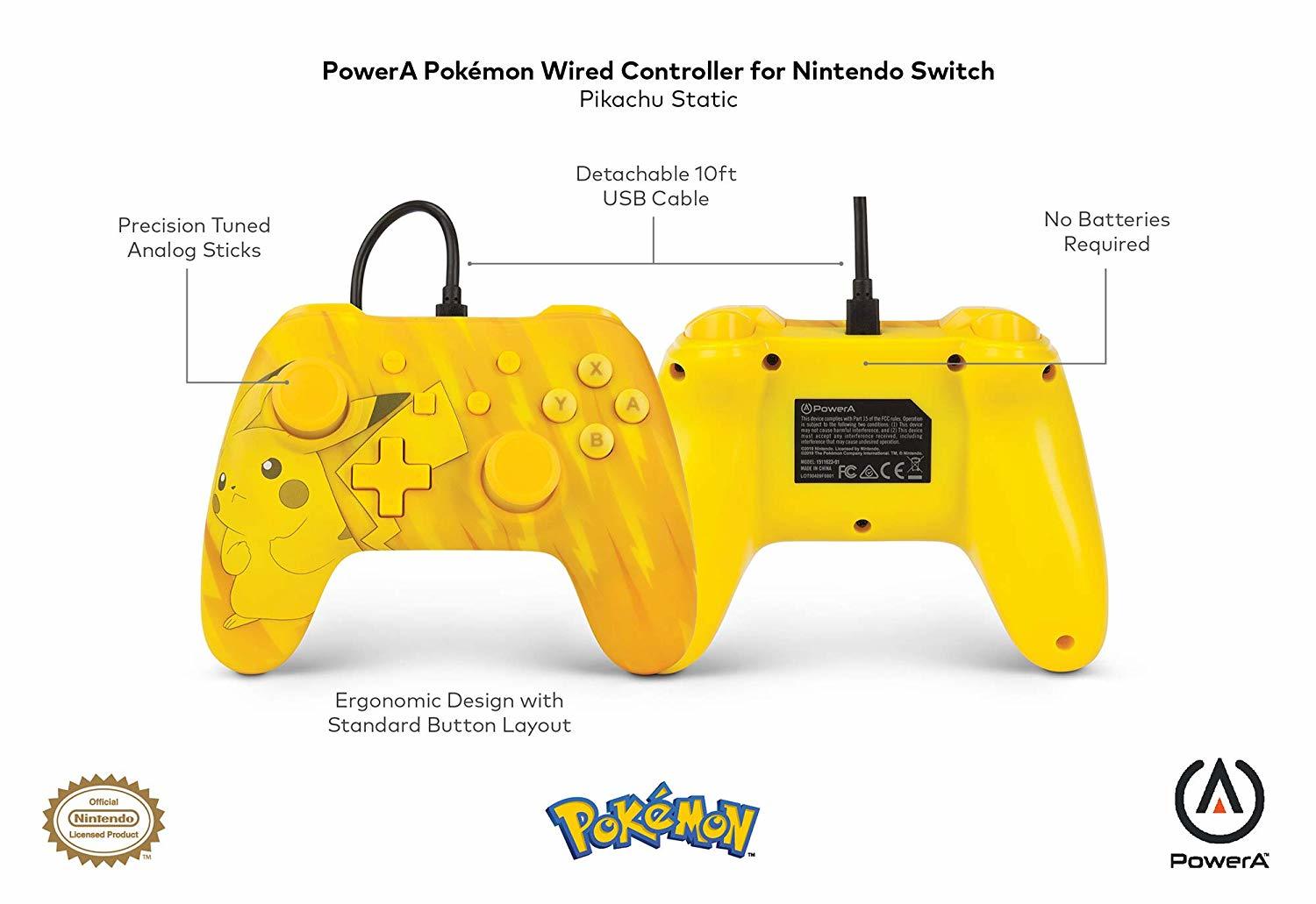 Nintendo Switch Wired Controller - Tonal Pikachu | Switch | Buy Now ...