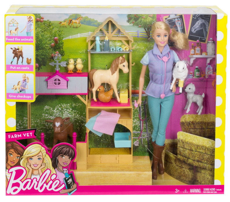 Buy Barbie: Farm Vet - Doll Playset at Mighty Ape NZ