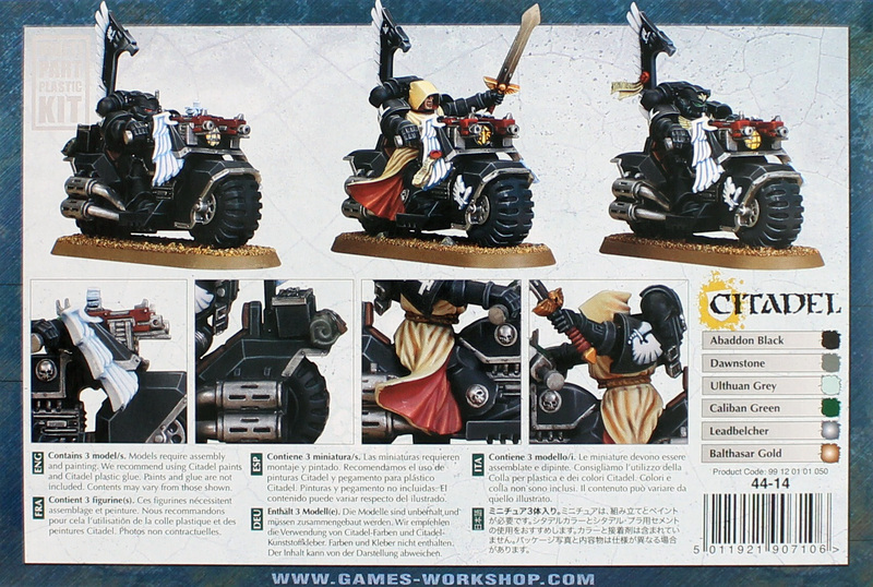 Warhammer 40,000 Dark Angels Ravenwing Bike Squad Images at Mighty Ape NZ