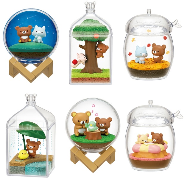 Rilakkuma Terrarium: Chairoikoguma's Friends - Mini Figure (Set of 6 ...
