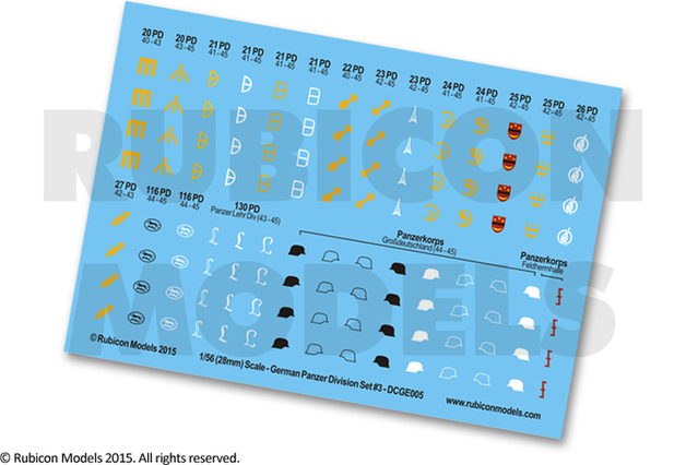 Rubicon 1/56 Decals: German Panzer Division Set 3 | at Mighty Ape NZ