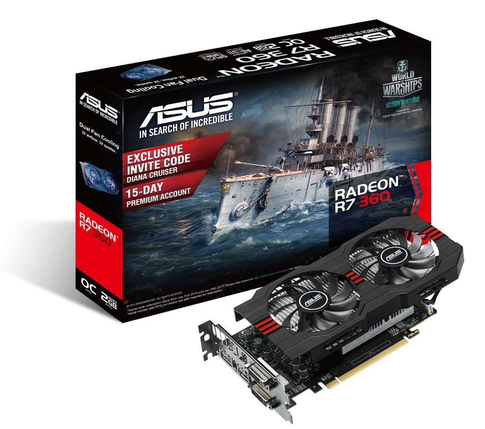 Asus AMD Radeon R7 360 2GB GDDR5 Graphics Card | at Mighty Ape Australia