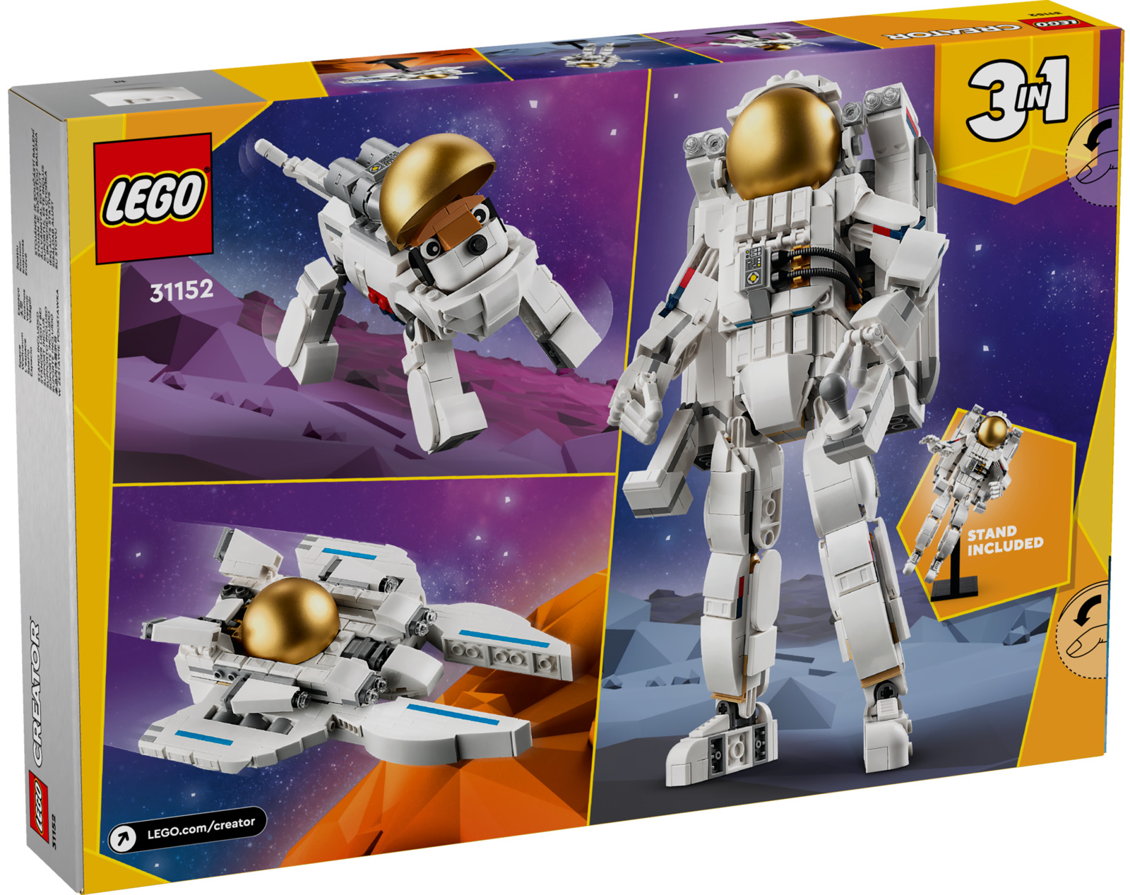 LEGO Creator: 3-In-1 - Space Astronaut (31152) Images at Mighty Ape NZ