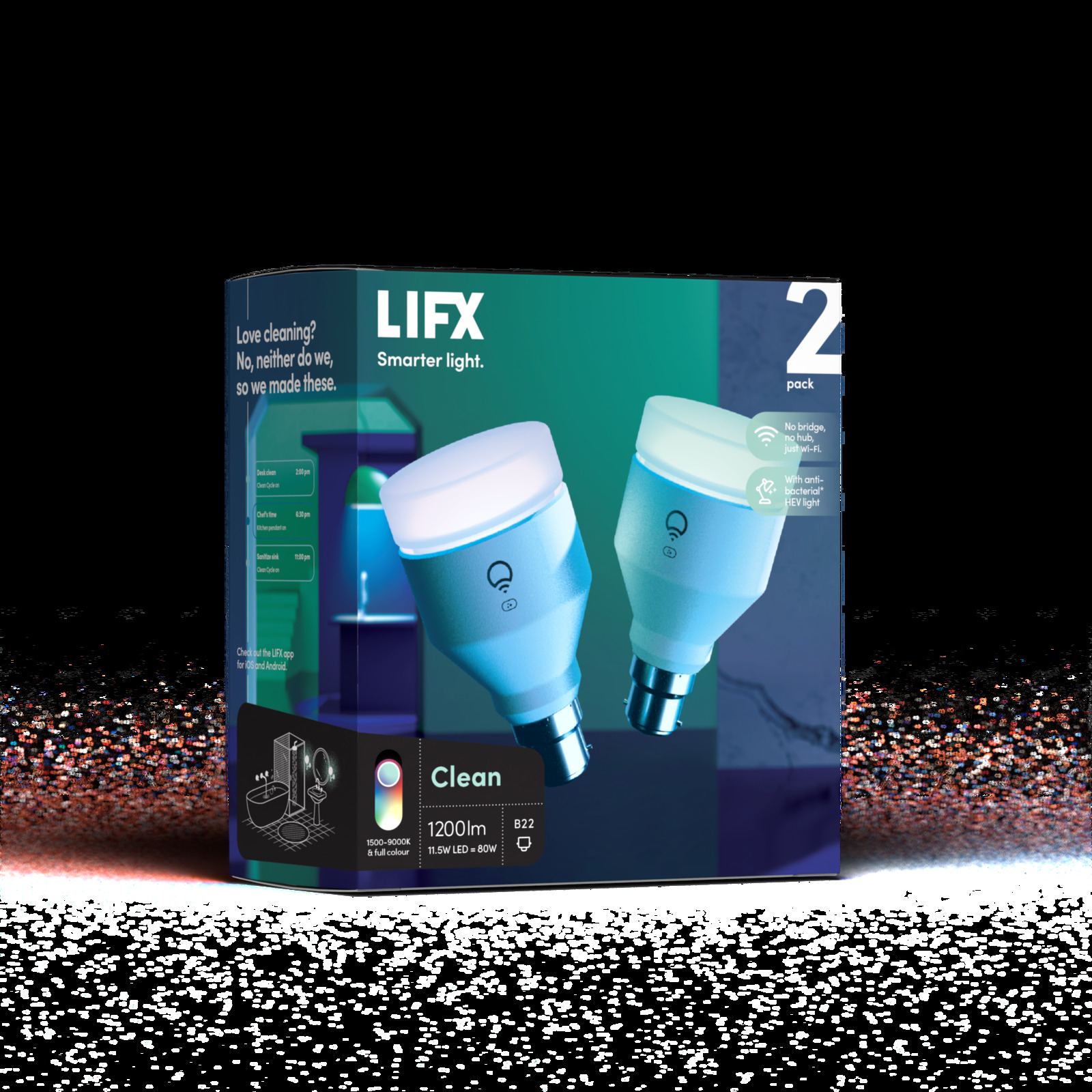 LIFX Clean Anti-Bac + Colour 1200 A60 B22 | at Mighty Ape NZ