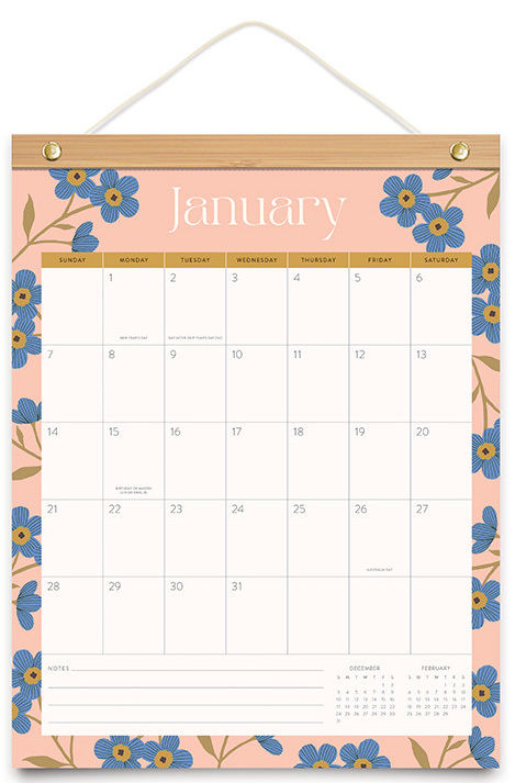 Buy Orange Circle Studio: Bamboo Hanger Calendar 2024 - Pretty Petals ...